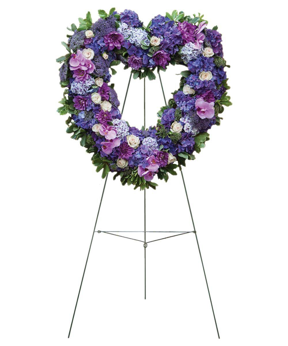 Aubergine Love Open Heart Wreath | Oceanside NY