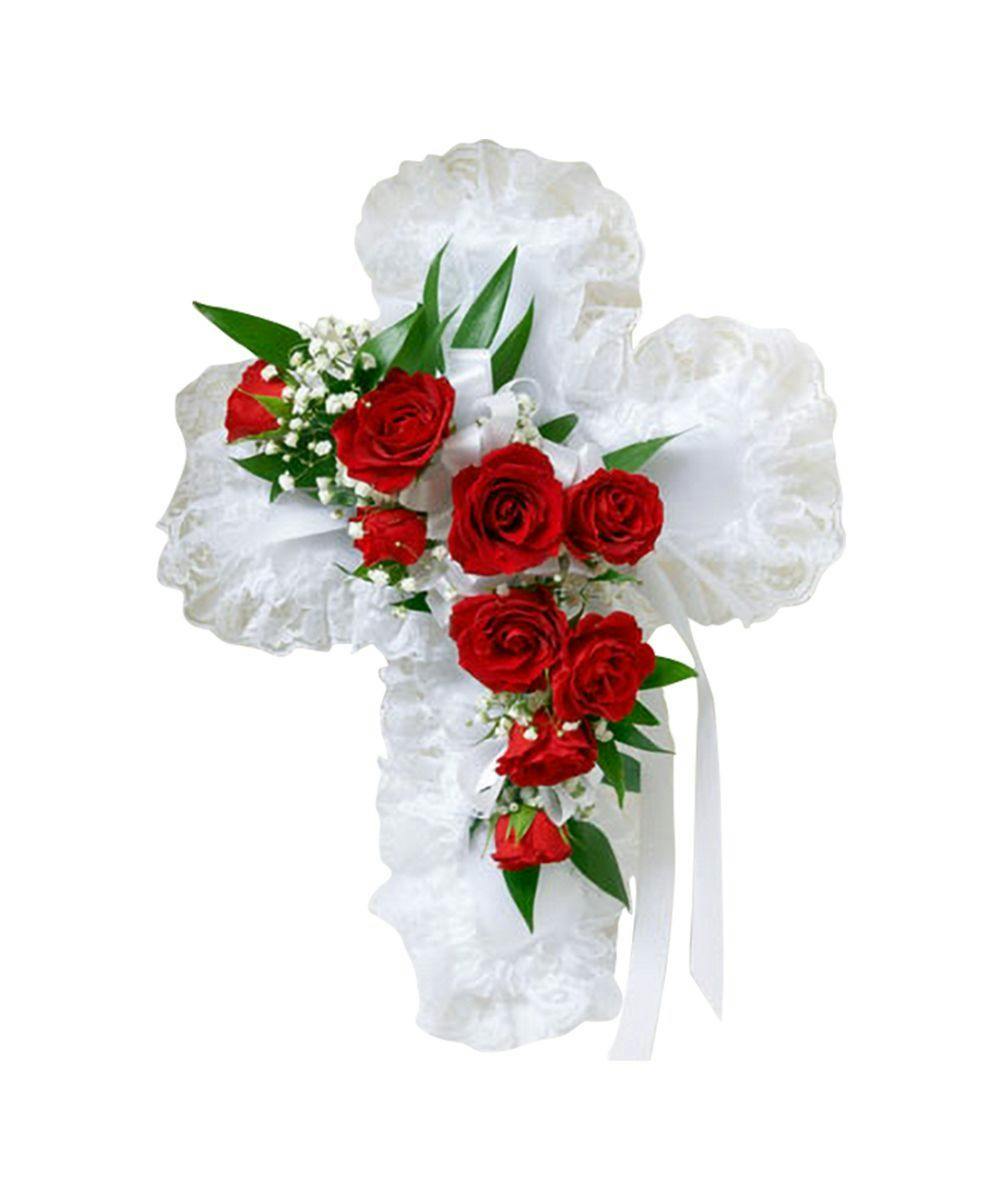 Casket Cross Pillow | Flowers by Mike Oceanside NY