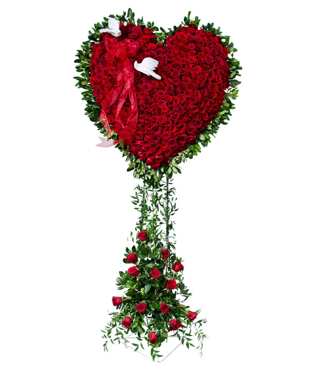 Lasting Love Red Heart Tribute | Flowers by Mike NY