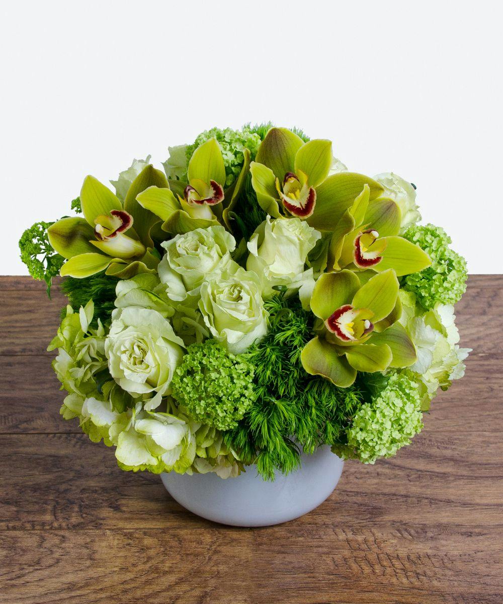 Spring Greens Arrangement | East Rockaway Flower Delivery