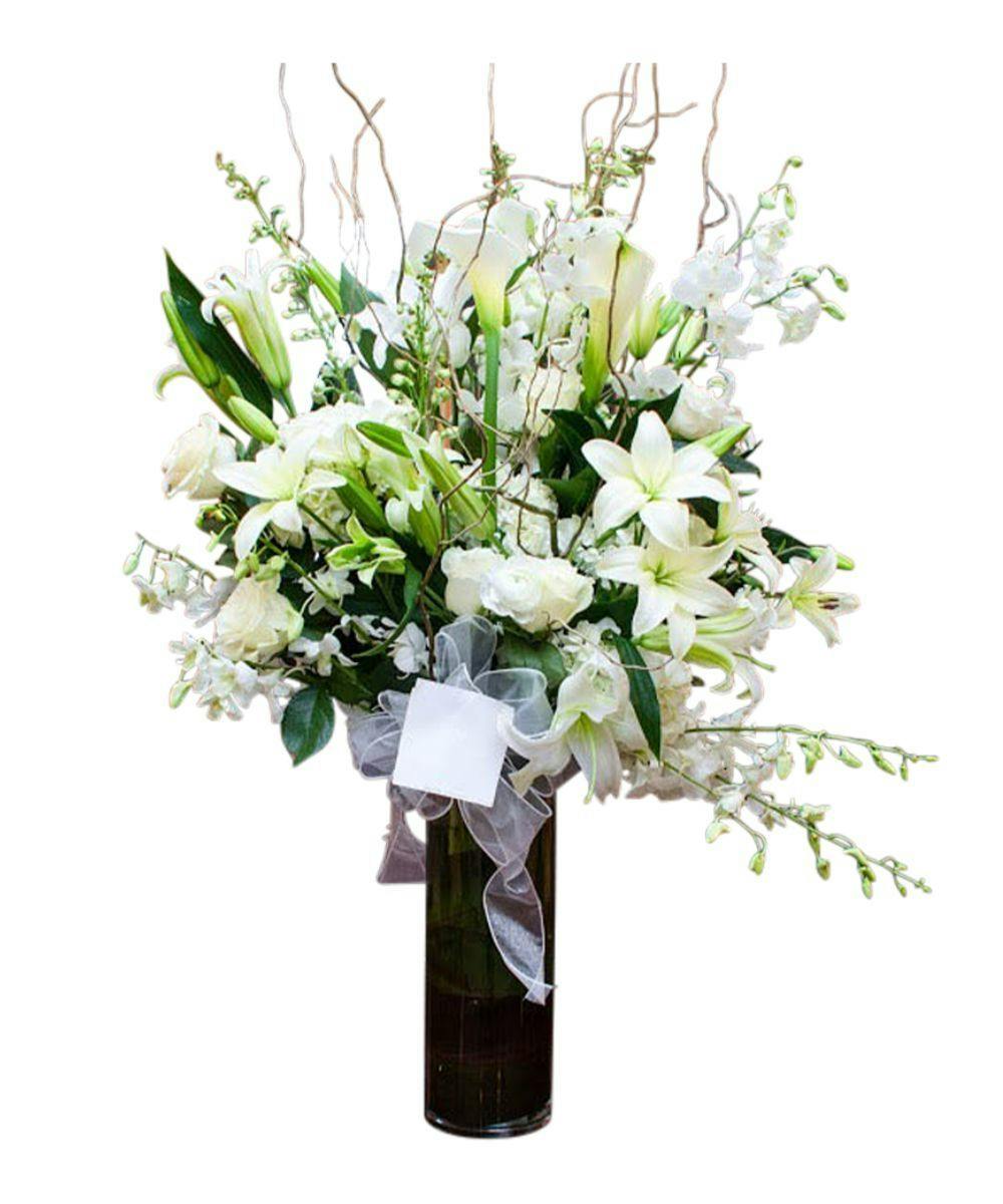 White Angel Arrangement | NYC Sympathy Flowers
